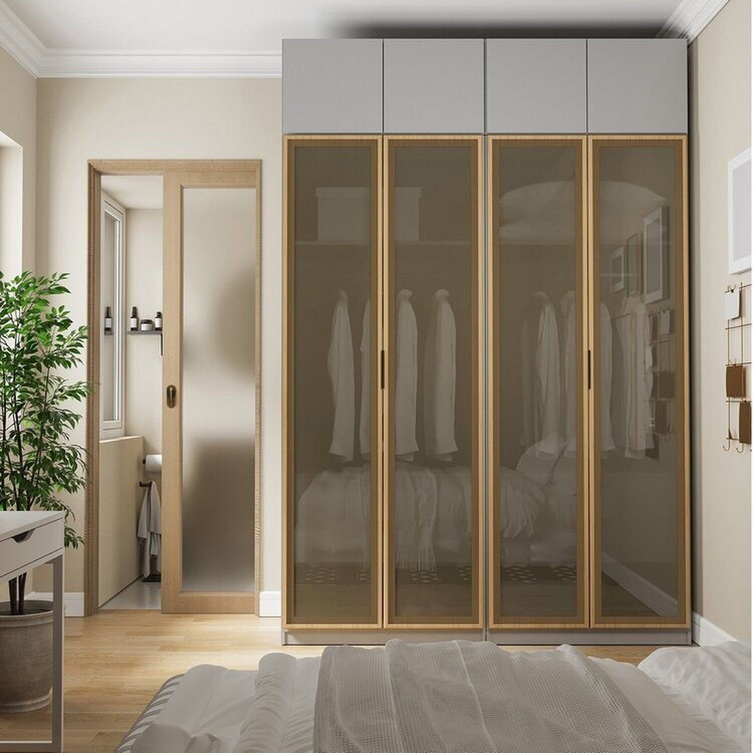 Guarda-roupa Modulado 4 Peças 8 Portas Jade CabeCasa MadeiraOriginals ...