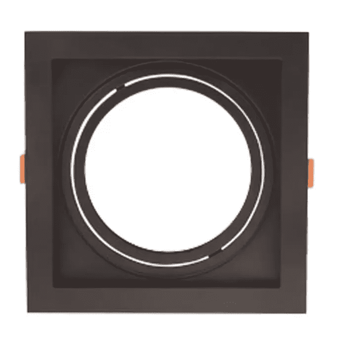 Spot Quadrado de Embutir Recuado Preto P/ar111-pot Max 20w | MadeiraMadeira