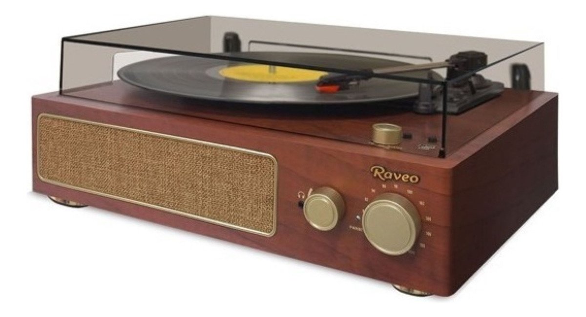 Vitrola Raveo Studio Plus Brown Bluetooth Disco com Cx de Som Studio ...