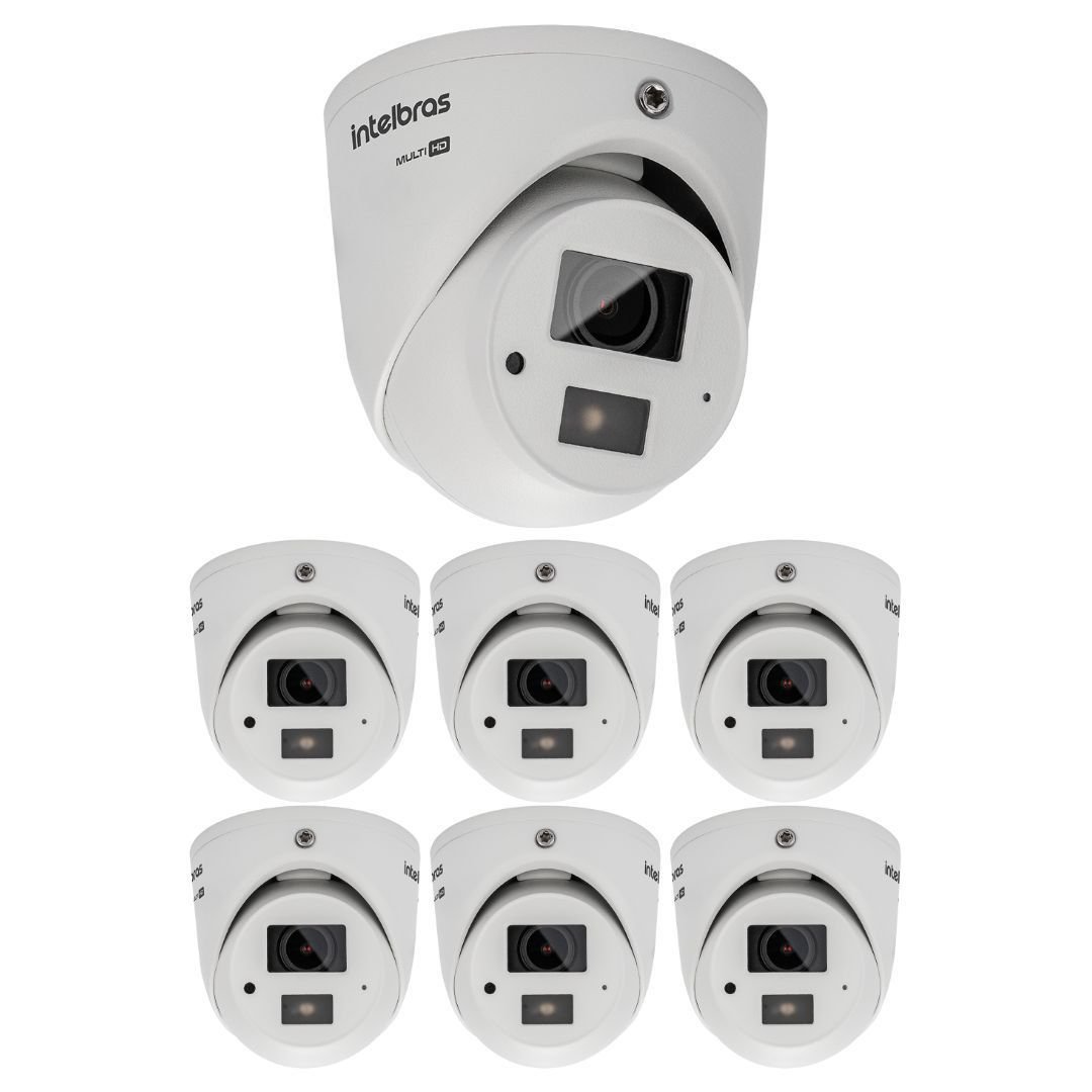 Kit 7 Câmera Multi Hd 2 Megapixels 20m Vhd 3220 Mini D G8 Intelbras ...