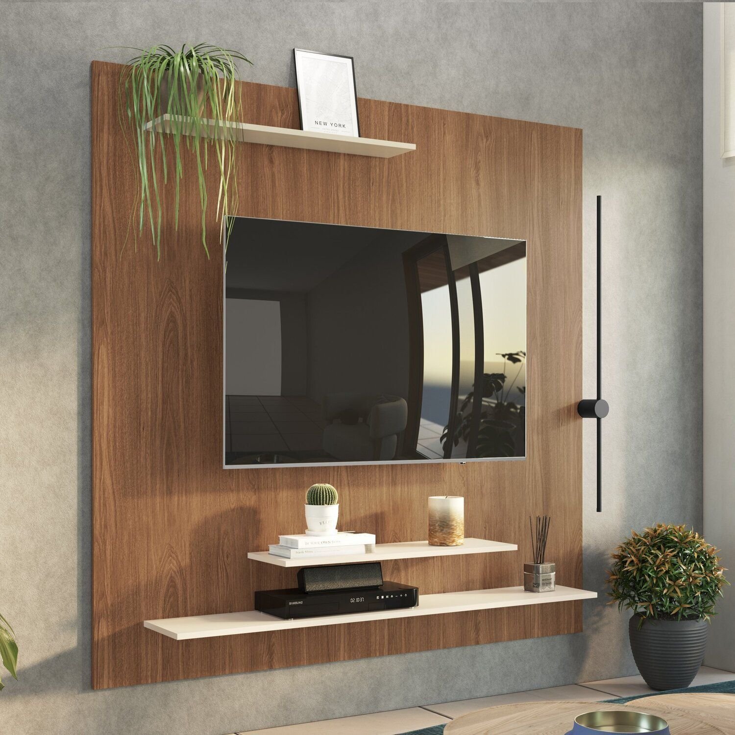 Painel 162cm X 161cm X 25,5cm Chicago | MadeiraMadeira