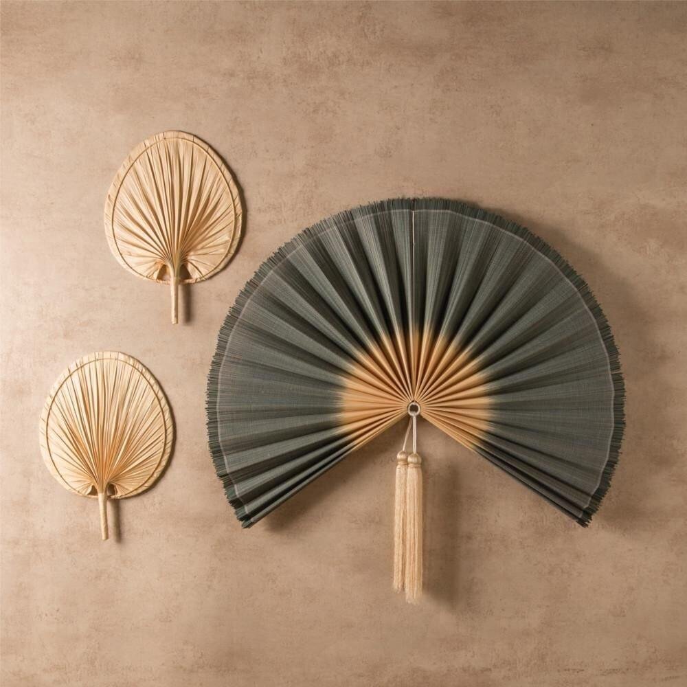 Leque Decoração Bambu Azul 90cm - A\CASA | MadeiraMadeira