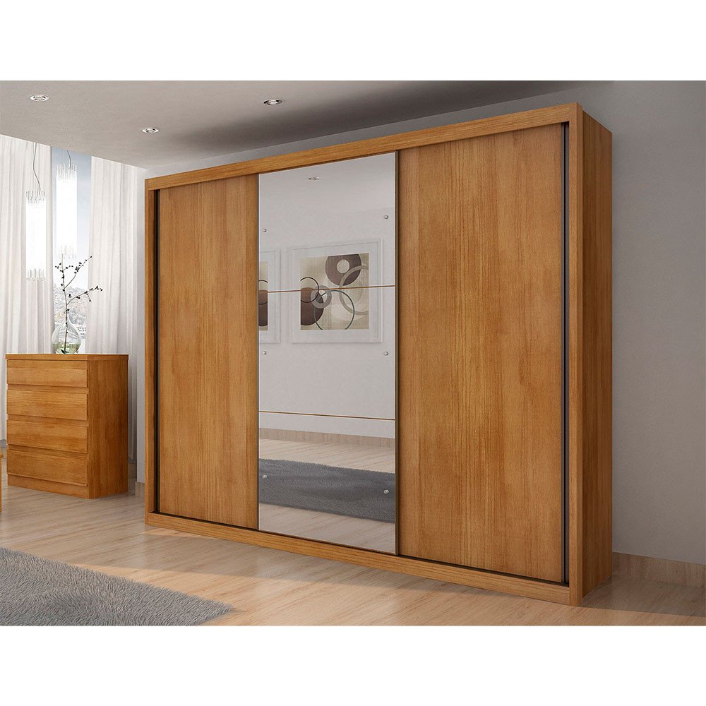 Guarda-roupa Paradizzo Gold com Espelho 3 Portas e 6 Gavetas ...