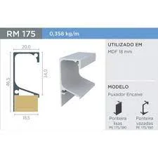 Perfil Rometal RM-175 c/ 03 mts - INOX POLIDO | MadeiraMadeira