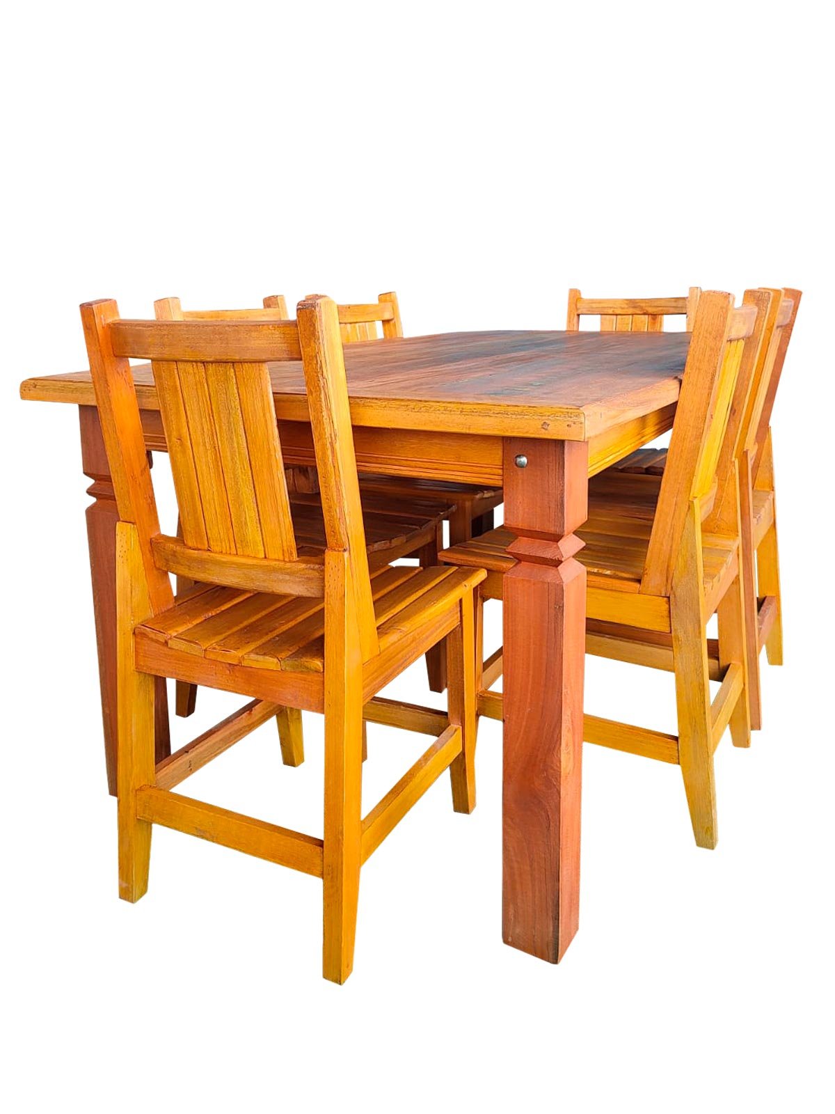 Mesa de Jantar 120x80 cm Madeira de Demolição Peroba Rosa Patina ...