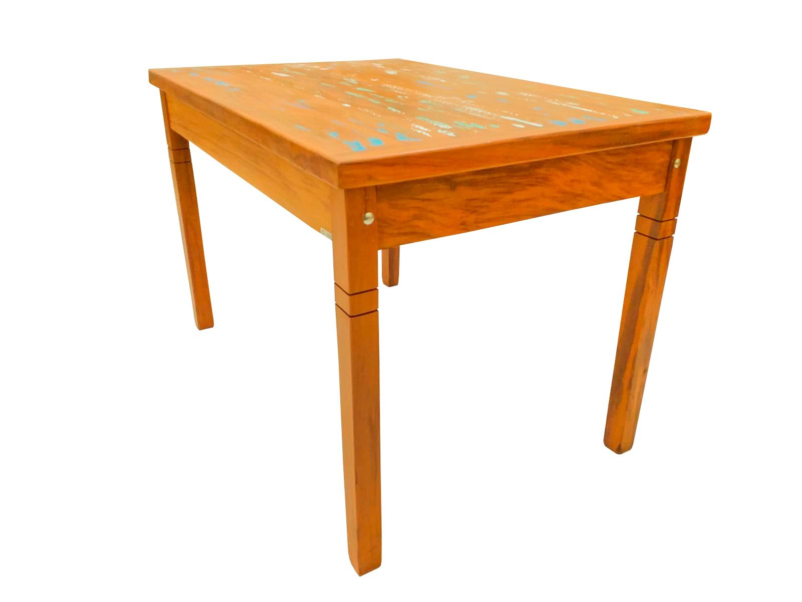 Mesa de Jantar 120x80 cm Madeira de Demolição Peroba Rosa Patina ...