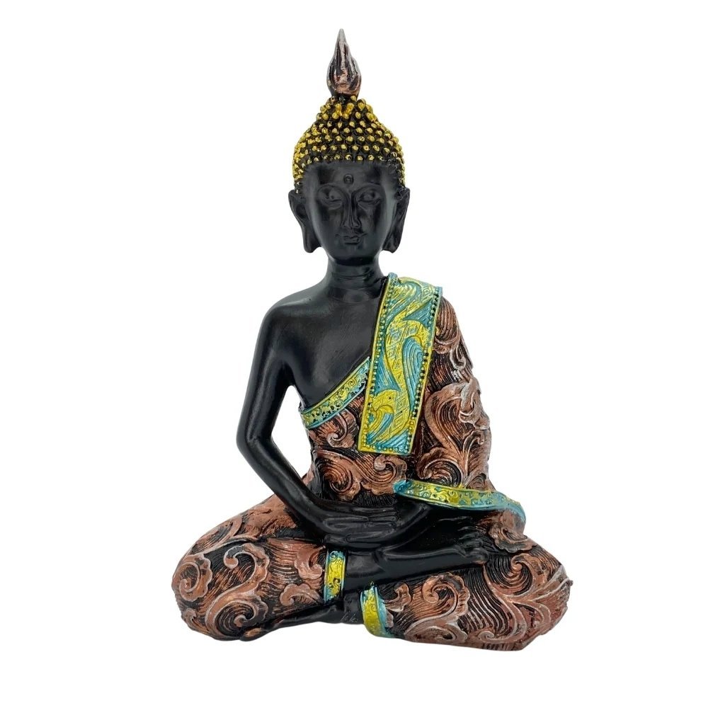 Escultura Decorativa Buda Preta | MadeiraMadeira