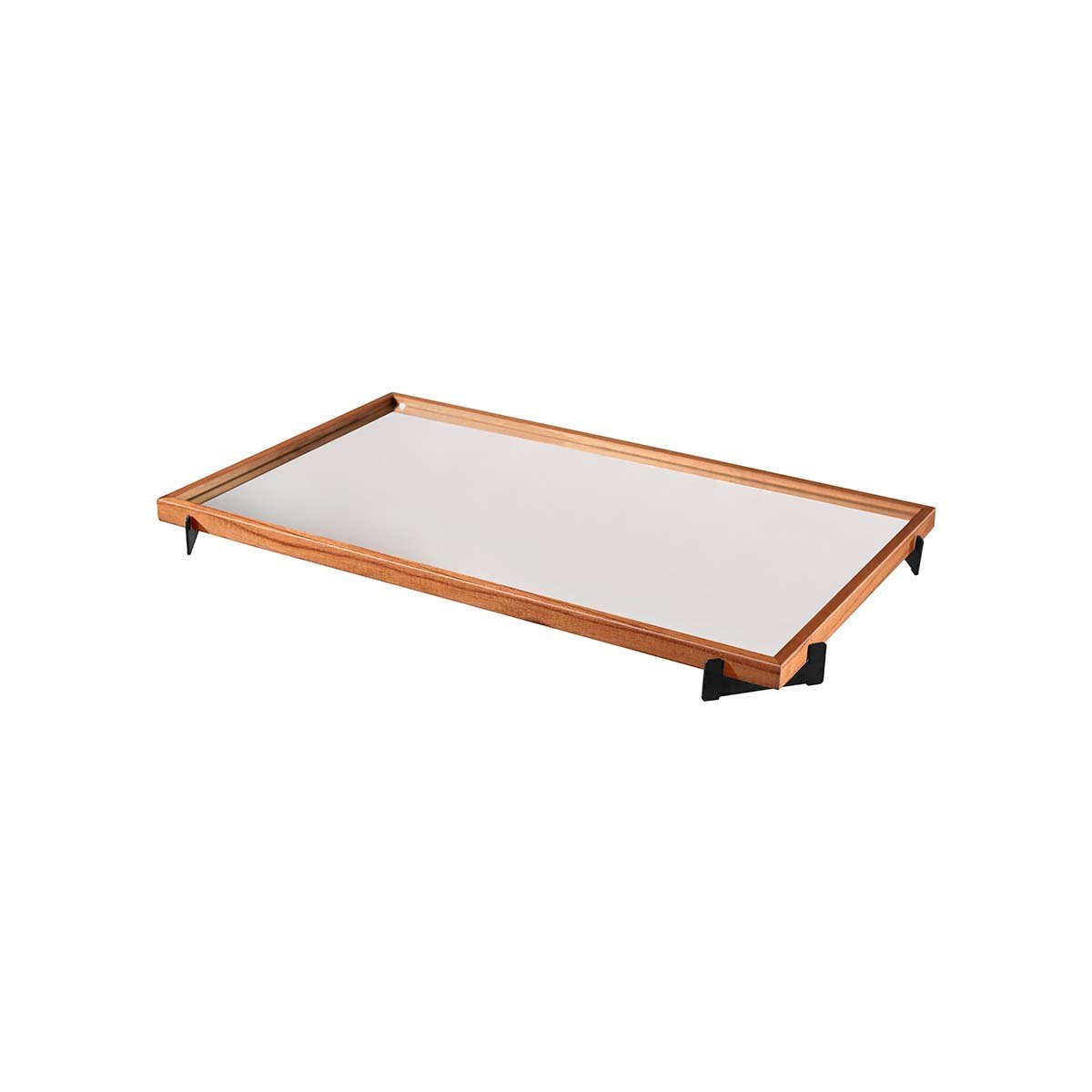 Bandeja Espelhada Decorativa para Centro de Mesa Pés Pretos - Castanho ...