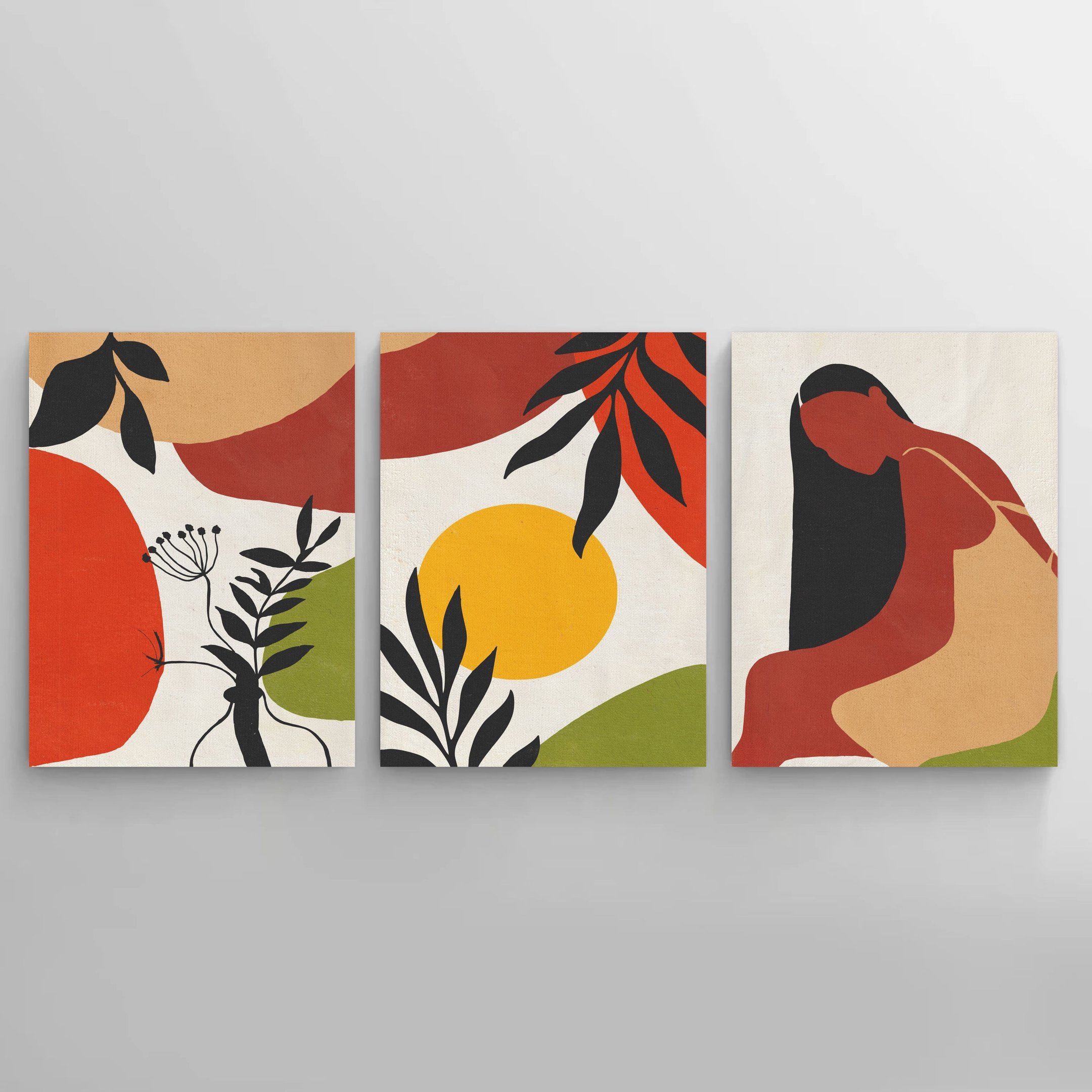 Conjunto com 3 lindos quadros decorativos medindo 60x45cm cada quadro ...