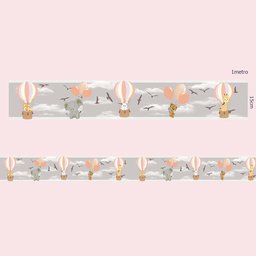 Adesivo Faixa Decorativa Balões 0003 - 3 Faixas - (1,00m L x A 0,15m ...