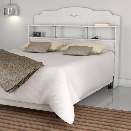 Cabeceira Box Casal Estrela 1,60 Branco - Vitamov 0410510 | MadeiraMadeira