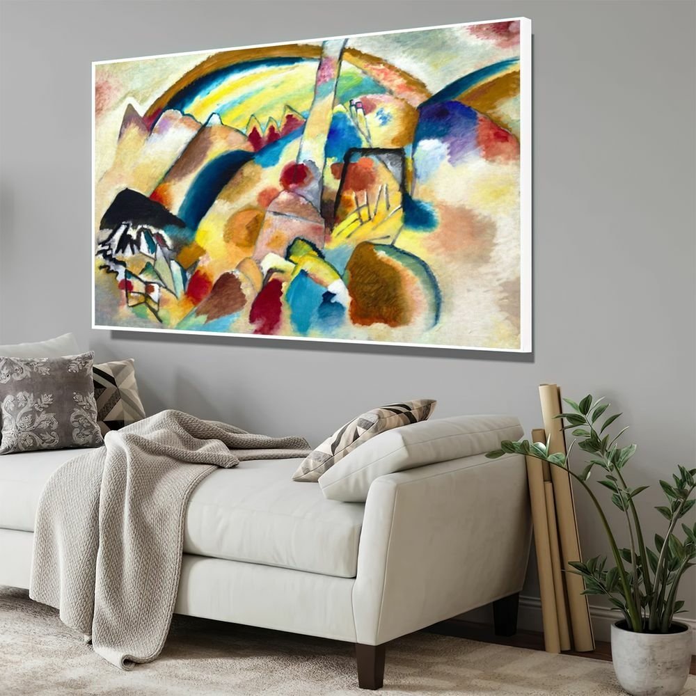 Quadro Wassily Kandinsky Paisagem Com Luzes Vermelhas 1913:150x100 ...