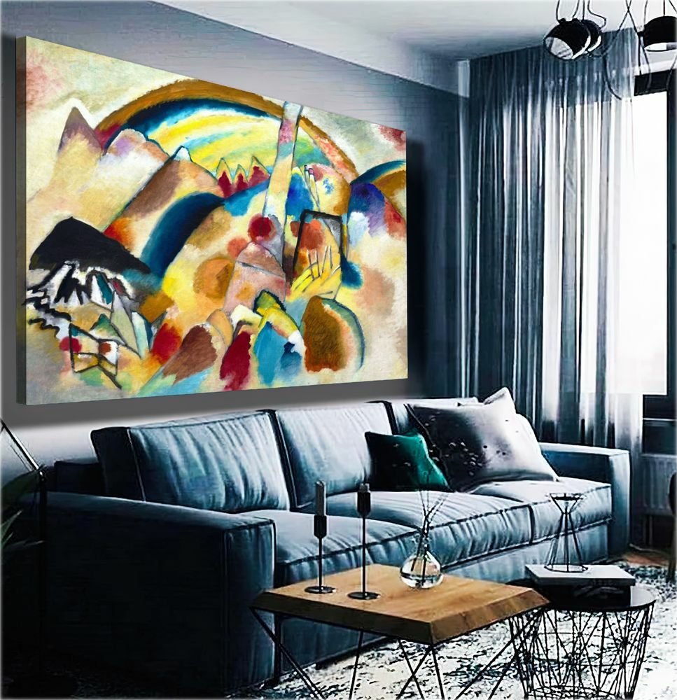 Quadro Wassily Kandinsky Paisagem Com Luzes Vermelhas 1913:150x100 ...