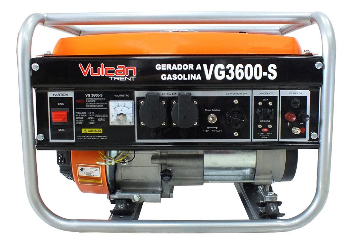 Gerador Portátil Vulcan Vg3600s 2900w Bifásico Com Tecnologi ...