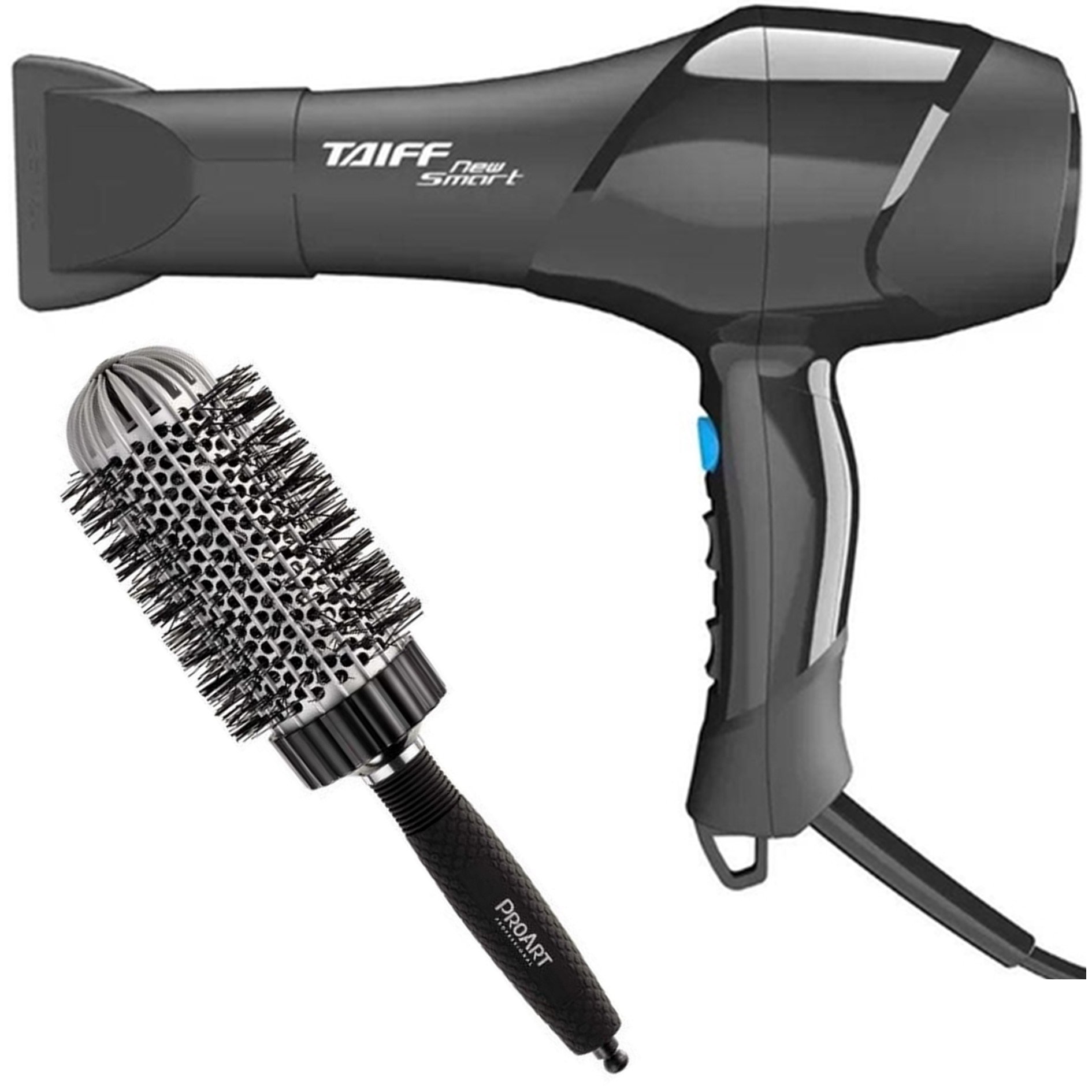 KIT - SECADOR TAIFF NEW SMART 1700W 127V + PROART ESCOVA VENT PRO PRATA ...