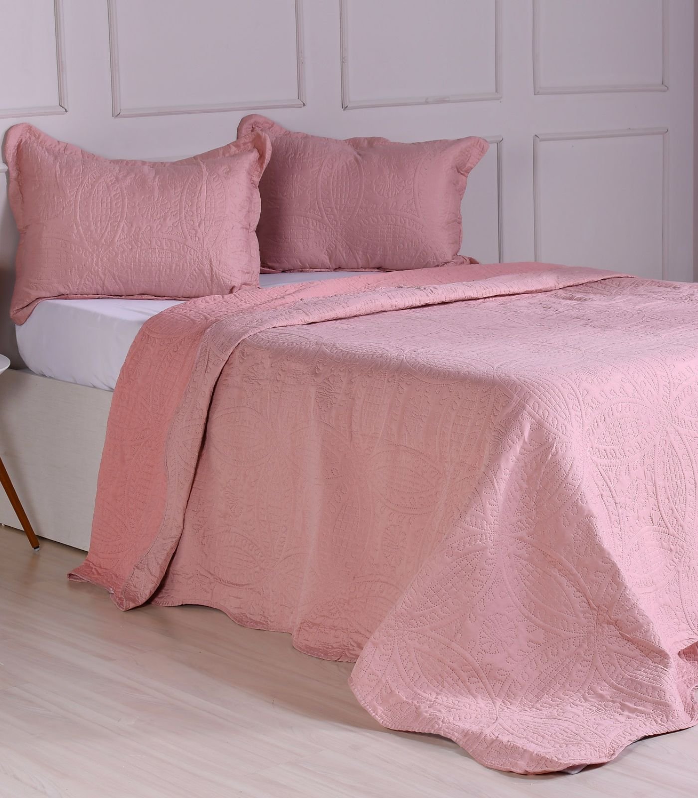 Jogo de Cobre Leito King Ultra Lisse Bene Casa Rosa Un | MadeiraMadeira