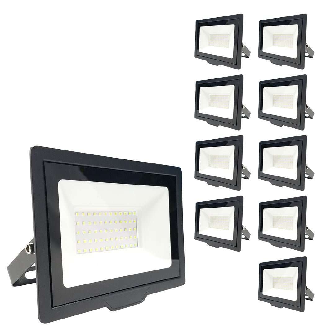 Refletor Led 50w Luz Verde Holofote Prova D'água Kit com 10 | MadeiraMadeira
