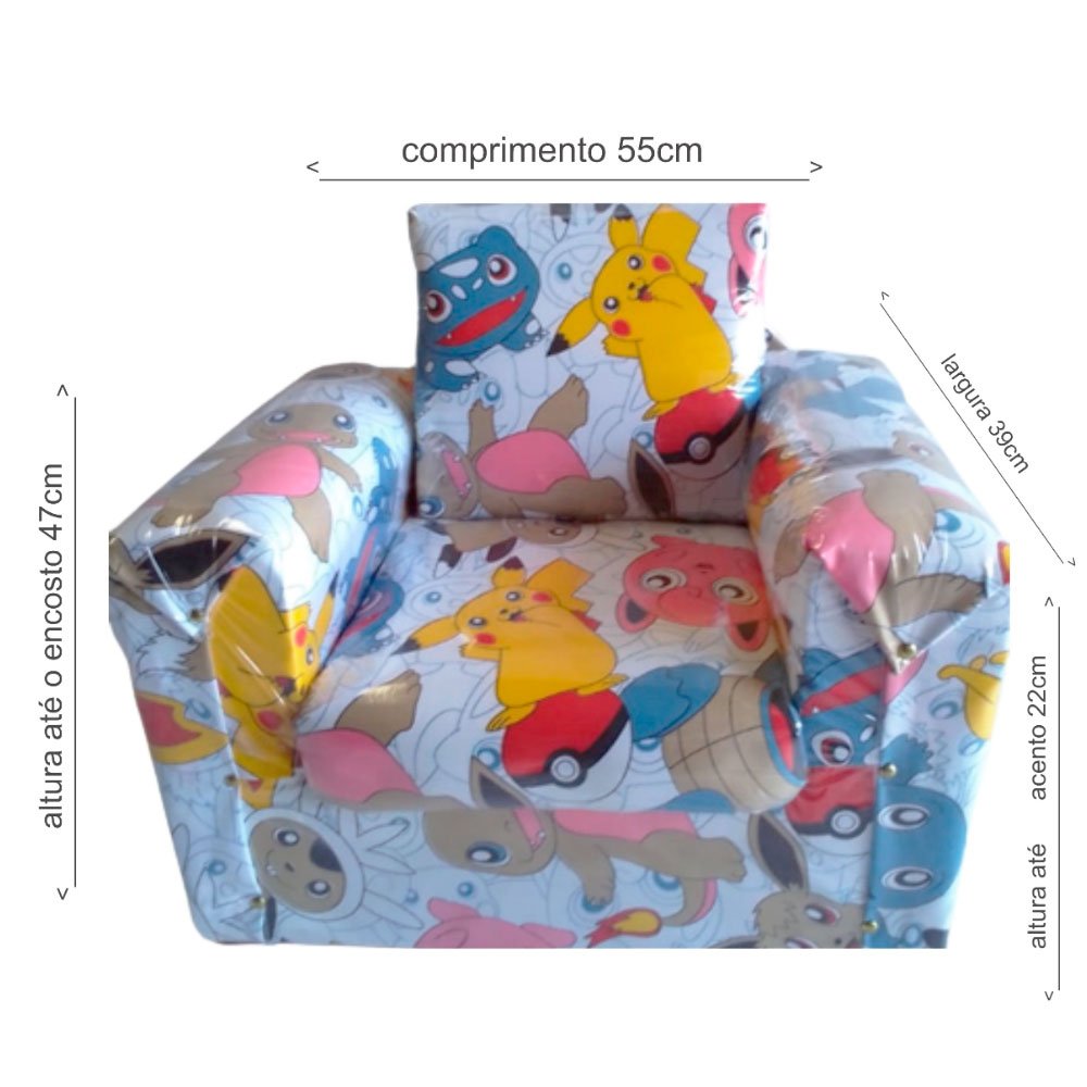 Sofazinho Infantil Pikachu - Central Norte Madeiras Sofazinho Infantil ...