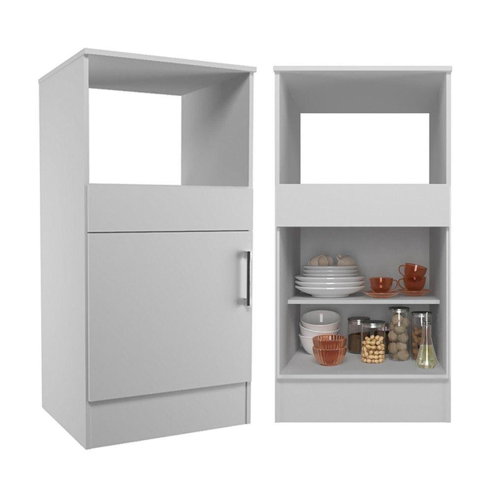 Armário Multiuso Para Micro-ondas E Forno Nova Mobile Branco ...
