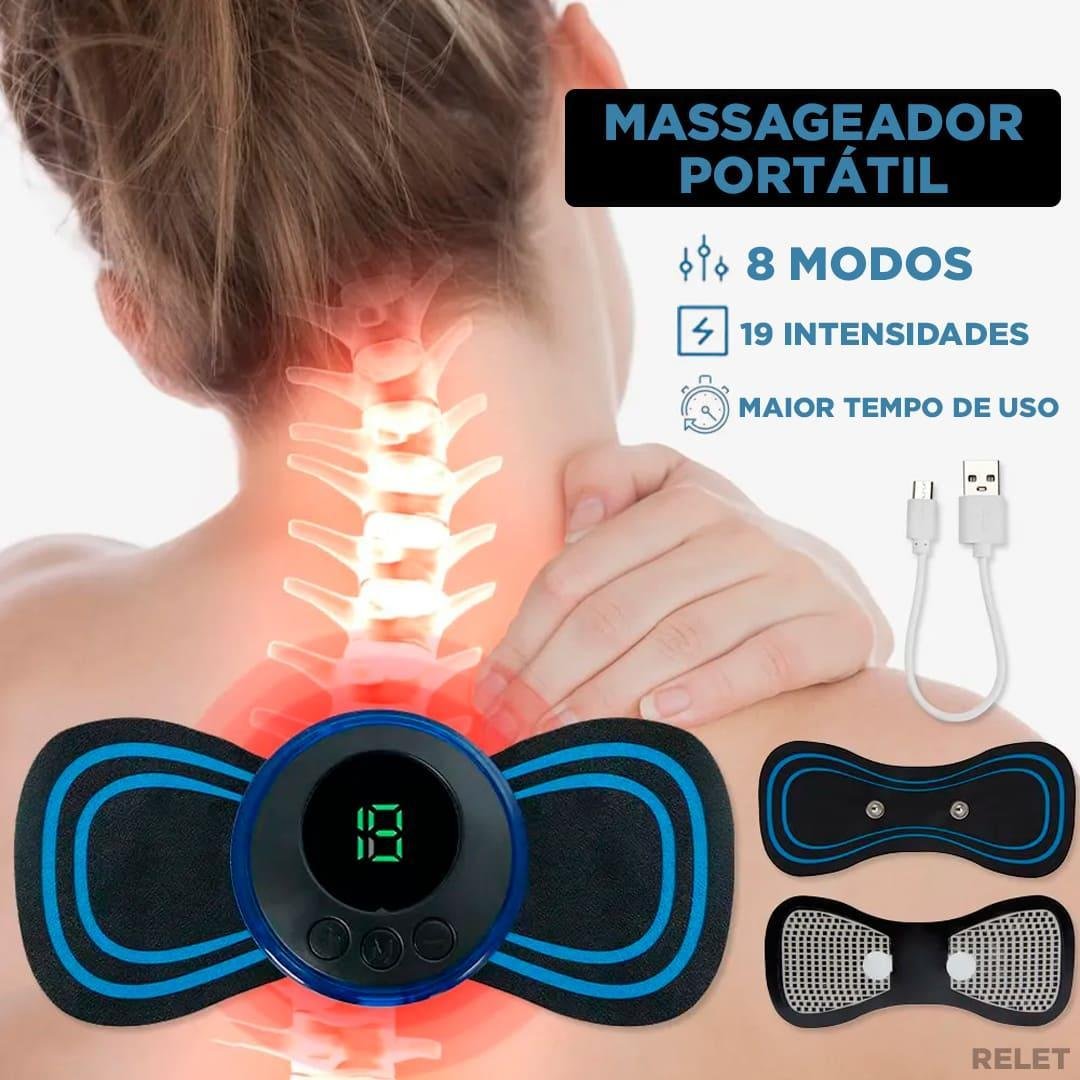 Massageador Portátil Aparelho de Choque Fisioterapia Racarga ...