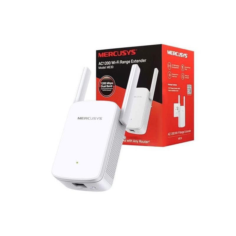 Repetidor de Sinal Wi-fi Mercusys Me30 Ac1200 Dual Band. 10/100mbps ...