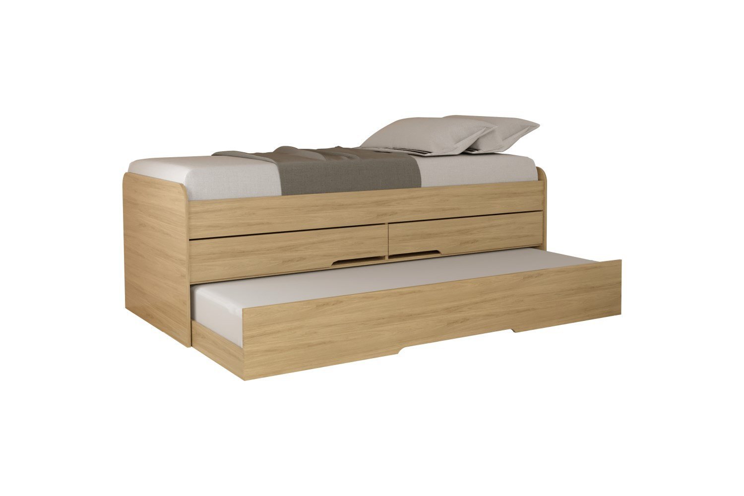 Cama Bibox Solteiro Robel Juliette com 2 Gavetas Hanover | MadeiraMadeira
