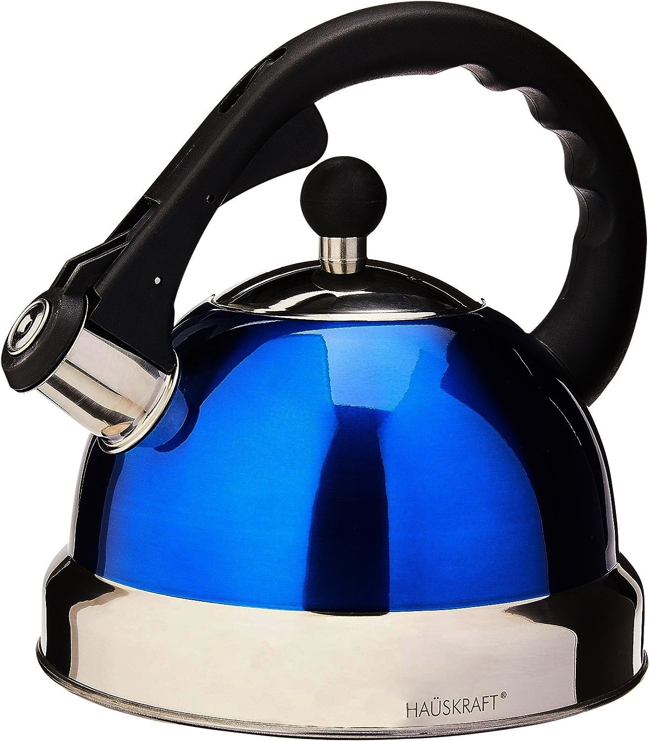 Chaleira Inox C/ Apito e Alça Azul Hauskraft 2,5 Litros | MadeiraMadeira