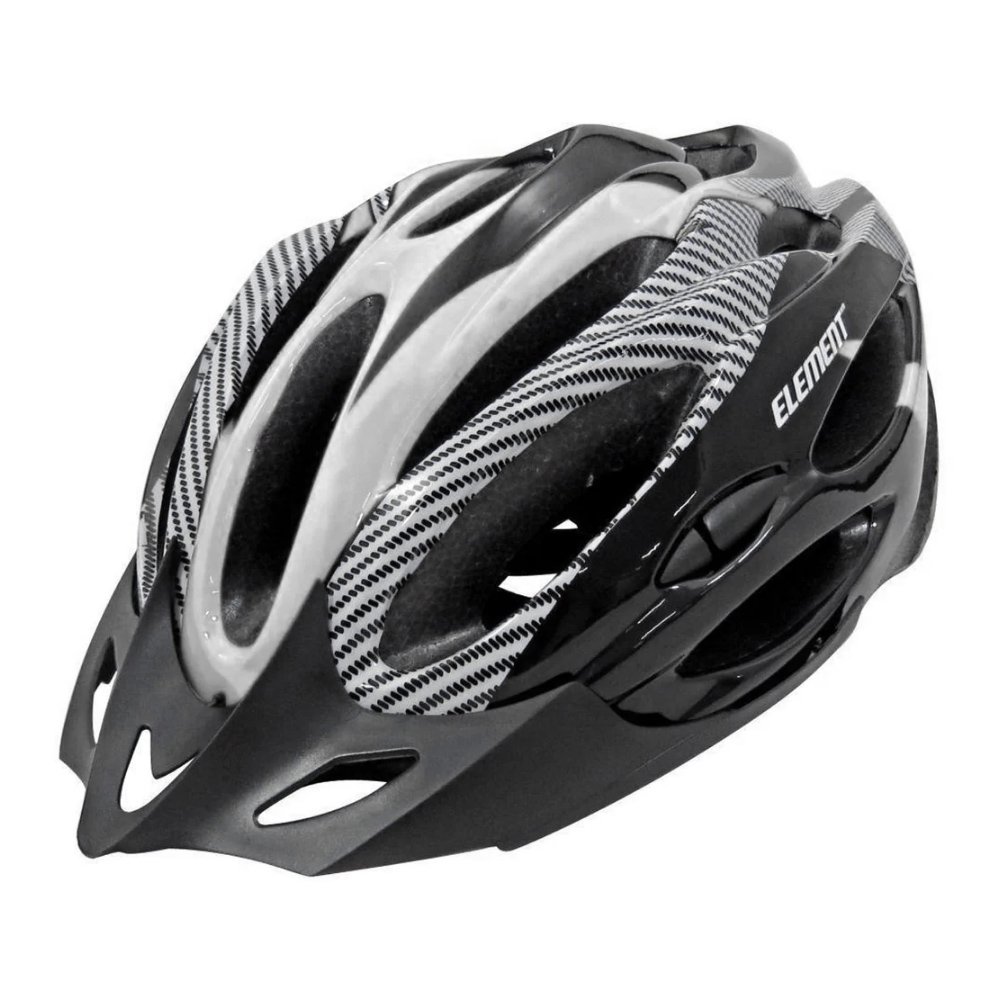 Capacete MTB Element - Preto/Branco | MadeiraMadeira