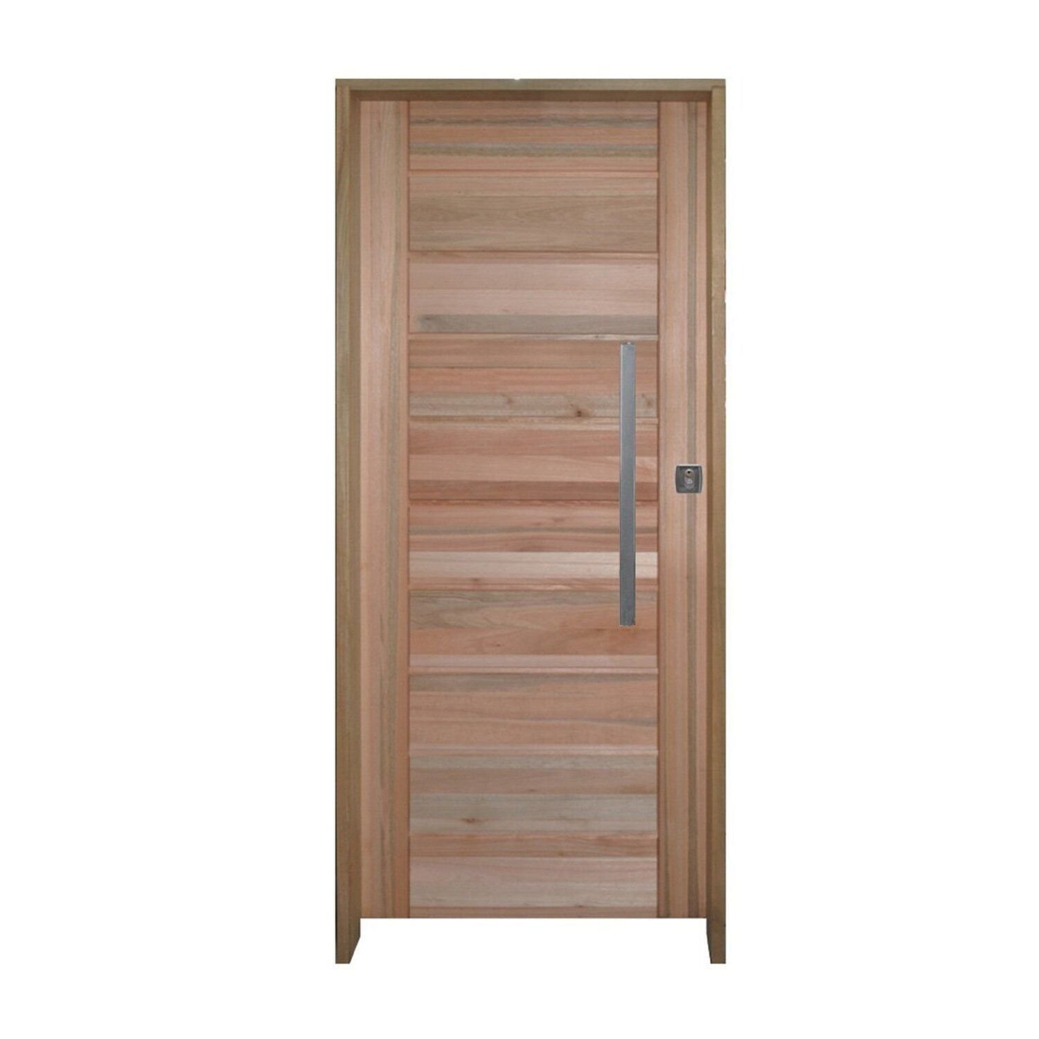 Porta com Visor Mista Batente Misto 14 Puxador Barra Chata 102 X 210cm ...