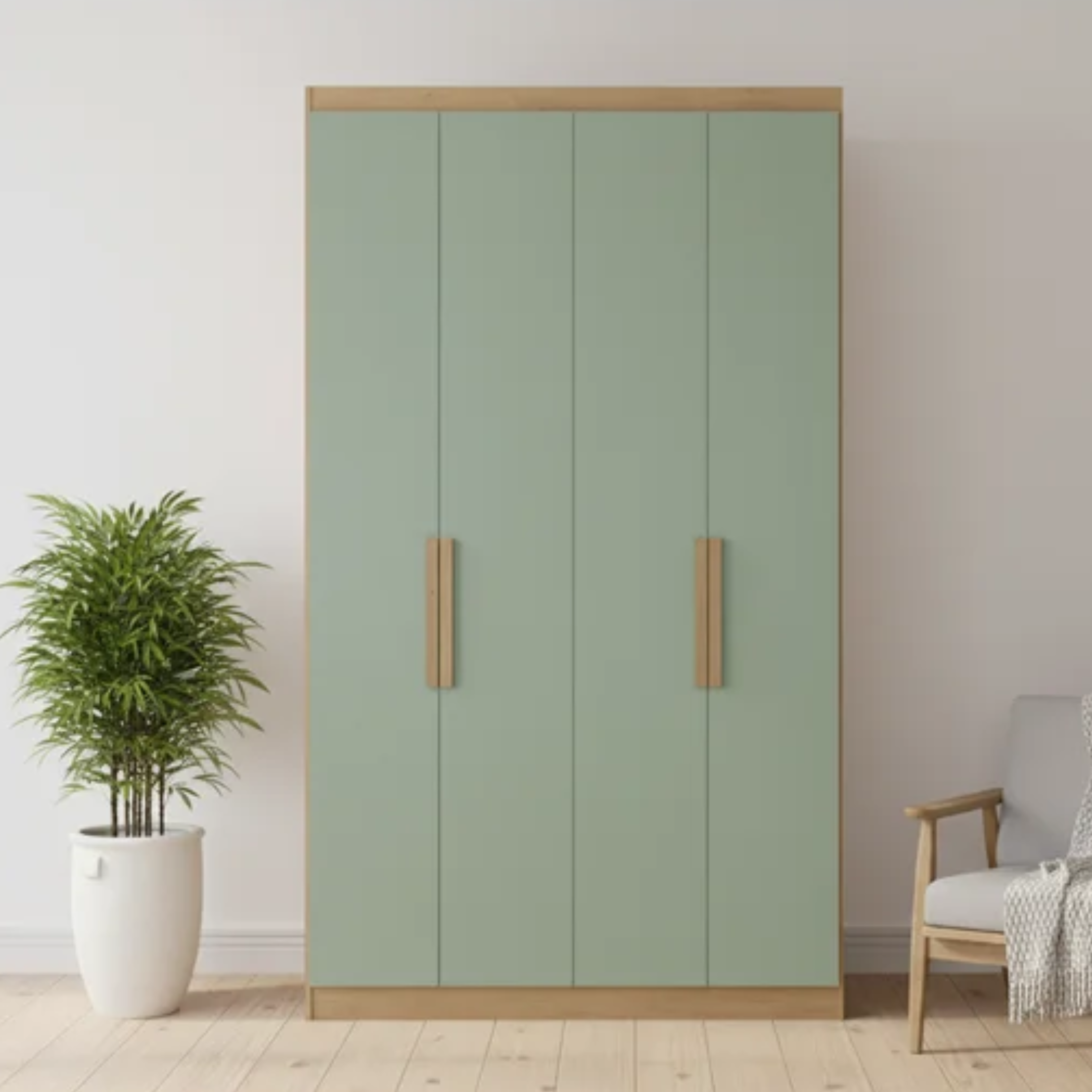 Guarda-roupa 4 Portas 2 Gavetas 120cm X 220cm Milan | MadeiraMadeira
