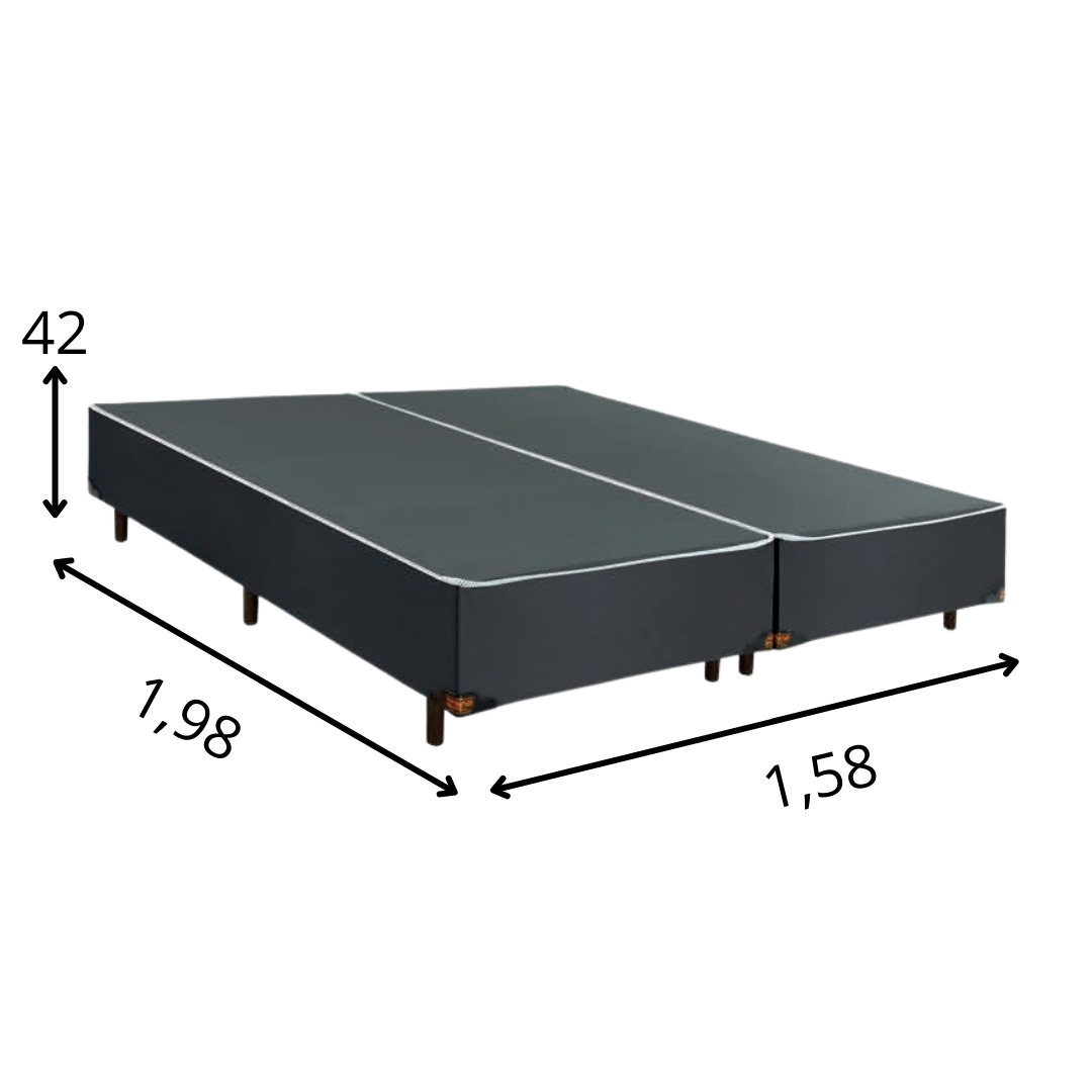 Base cama Box Queen 1,58X1,98 Luamar Móveis | MadeiraMadeira