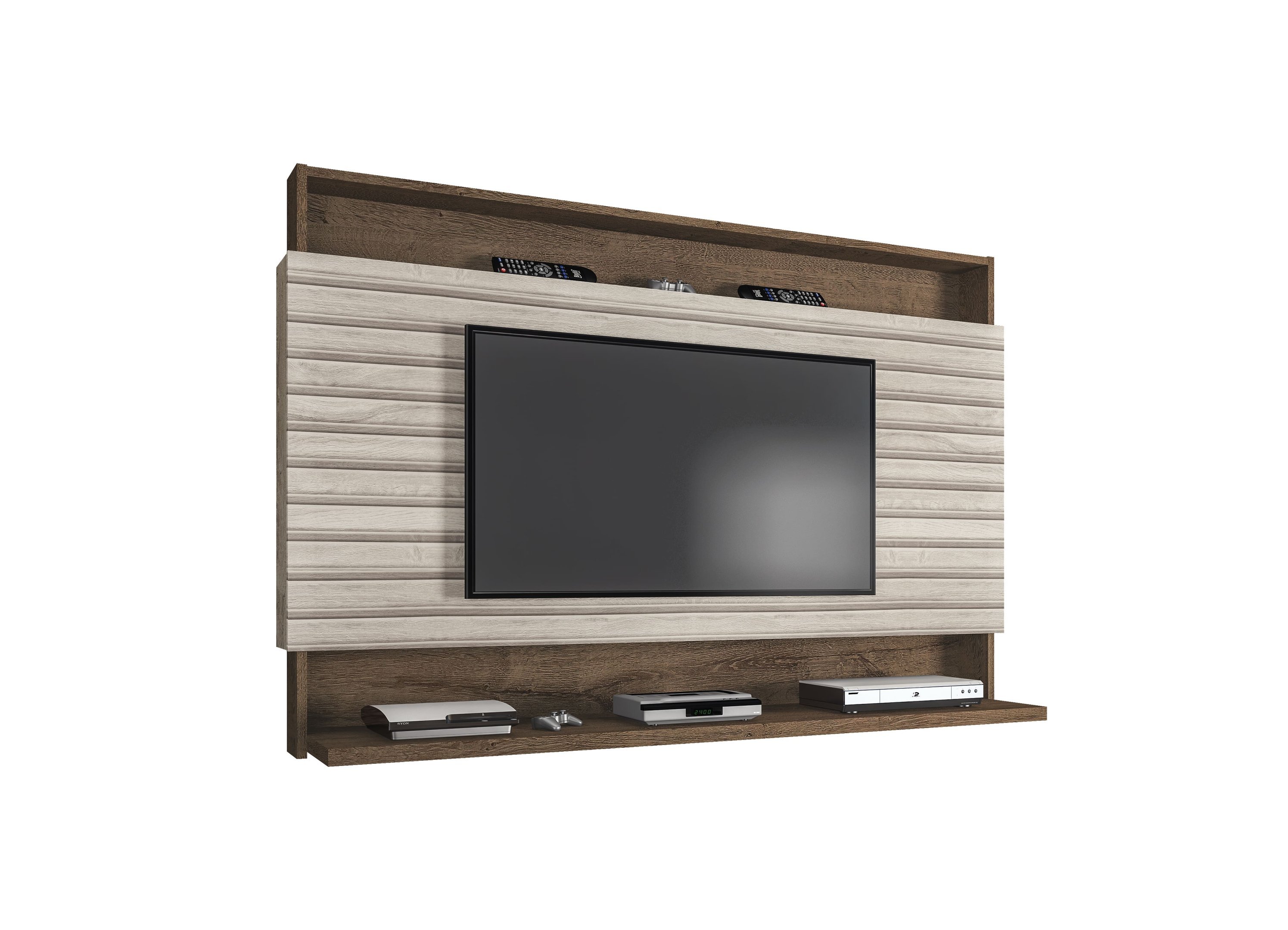 Painel P/ Tv Ate 50” Madri 1315R Mocaccino Rustico/3d Carvalho Rustico ...