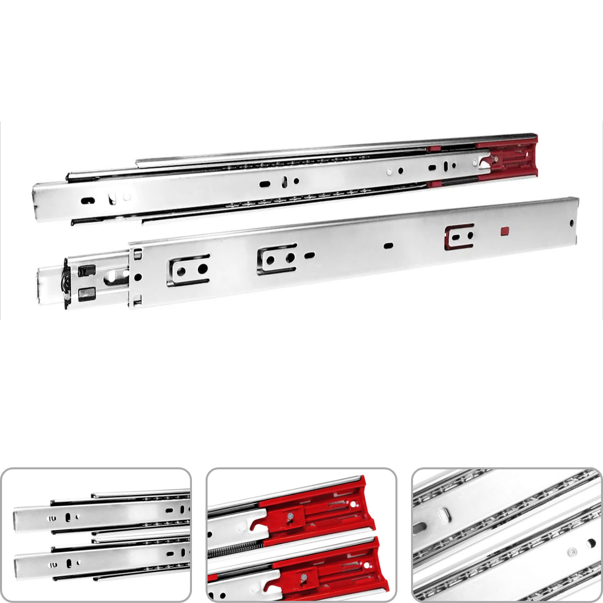 Corrediça Inox 400 Mm com Amortecedor 2 Unidades Tradestar | MadeiraMadeira