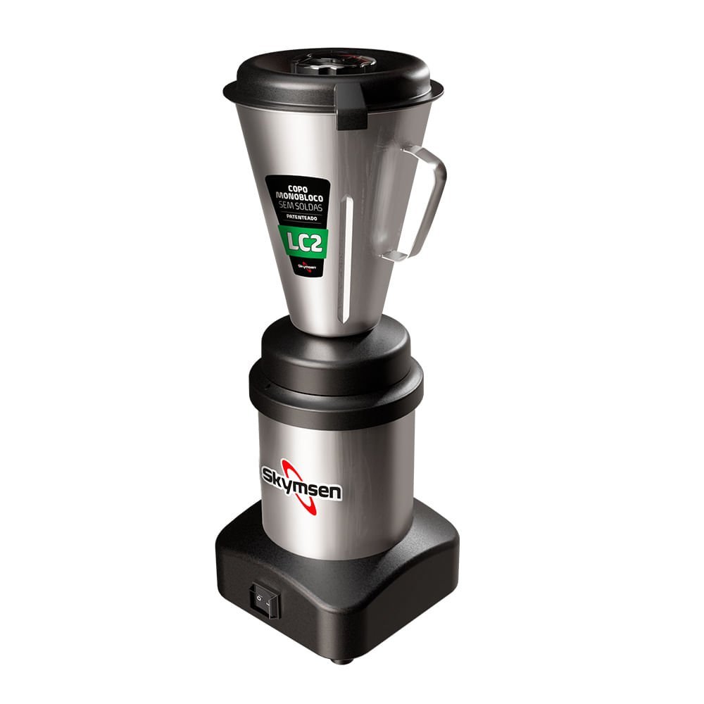 Liquidificador Comercial LC2 em inox 2 Litros Copo Monobloco Skymsen ...