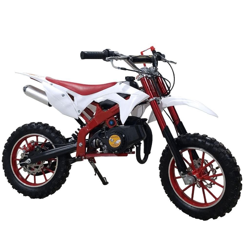 Mini Moto Cross a Gasolina 49cc 2 Tempos Freio a Disco Vermelho ...