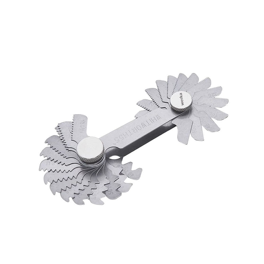 Calibrador de Rosca Tipo Pente 2~20mm 12 Lâminas 30°acme Werka 260-2515 ...