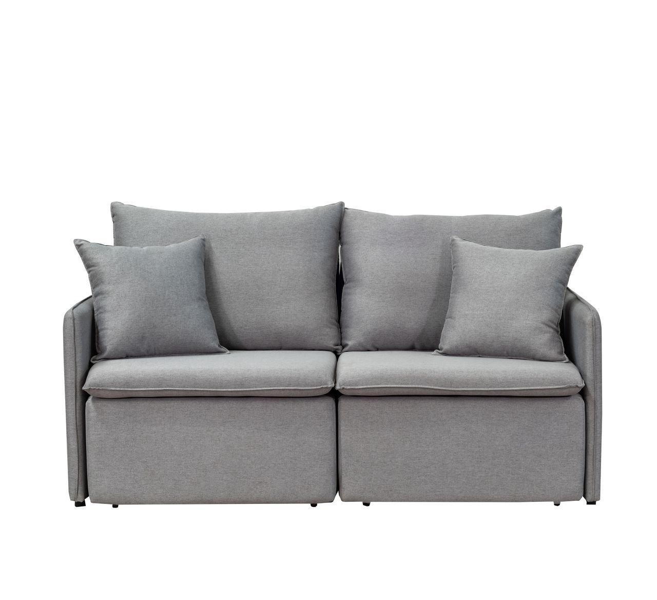 Sofá Flix - Linho Scott Grafite | MadeiraMadeira