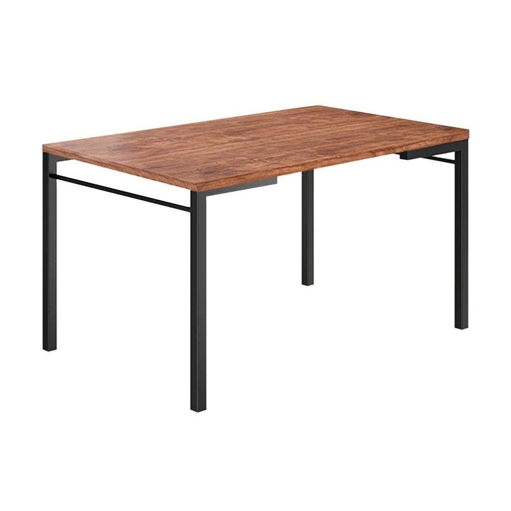 Mesa para Cozinha 1526 + Tampo Madeirado 136x90cm Preto/Native ...