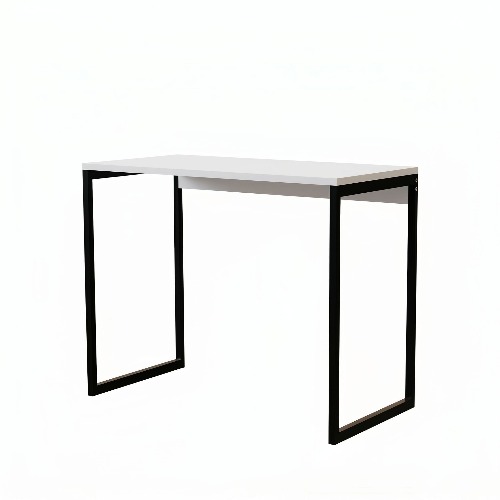Escrivaninha Home Office Retangular Mdf e Aço para Quarto Escritório ...