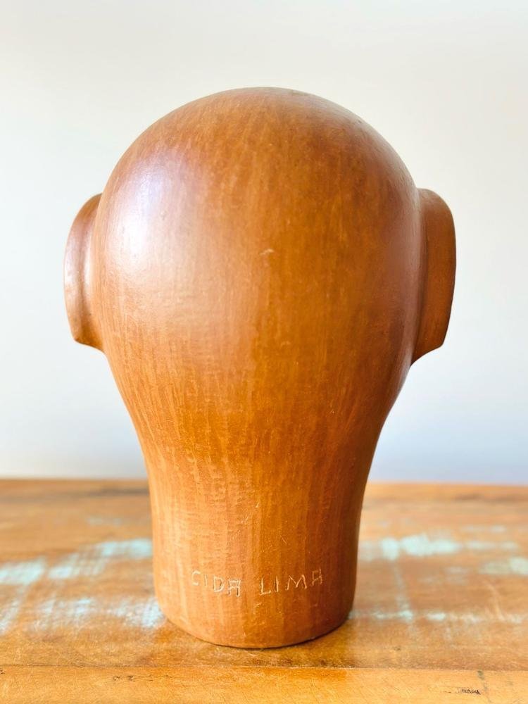 Escultura Cabeça Cerâmica Cida Lima. Arte Popular Brasileira ...