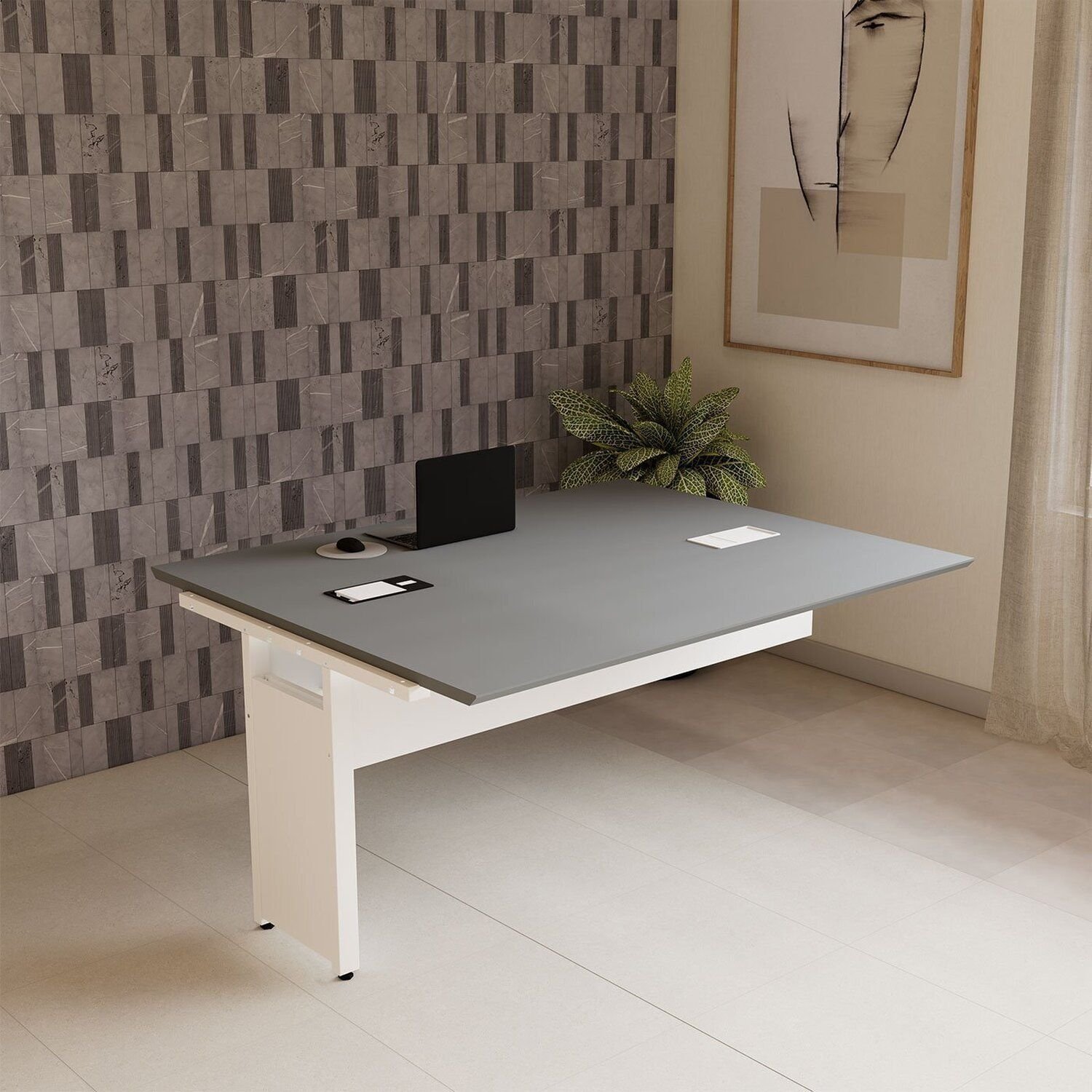 Mesa Escrivaninha Auxiliar 150cm Plataforma Dupla de Acoplar para ...