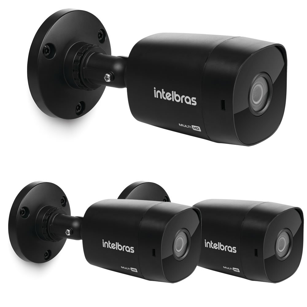 Kit 3 Câmeras Multi HD 2 Megapixels 3.6mm 30m VHD 1230 B G7 BLACK ...