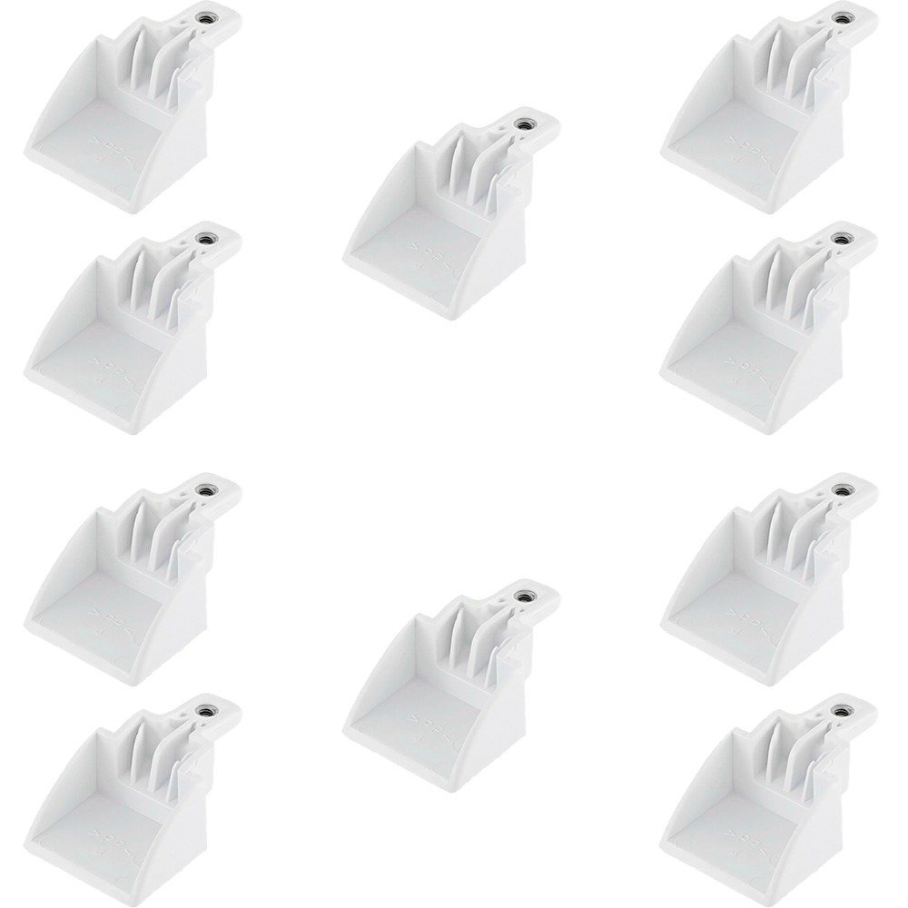 KIT 10 SUPORTE BRANCO PUXADOR GELADEIRA ELECTROLUX Df42 Df51 ...