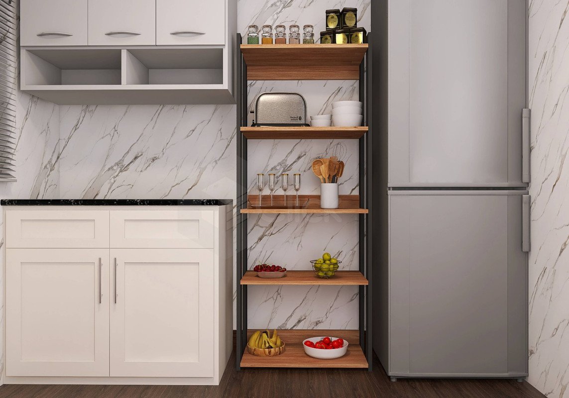 Conjunto com 02 Estantes Industrial de Madeira Lançamento p/ Todo ...