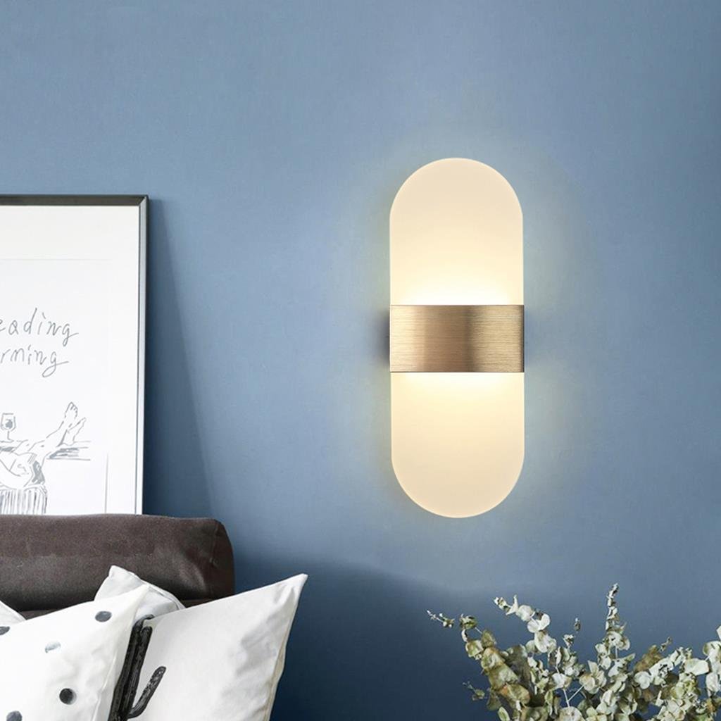 Arandela Interna Dourada Acrilico Led Integrado 3000K Lup92 ...