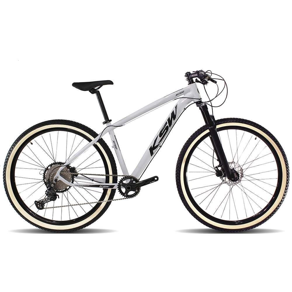 Bicicleta Aro 29 KSW 12V Shimano Deore Alumínio 15'' Branco/Preto - H423 | MadeiraMadeira