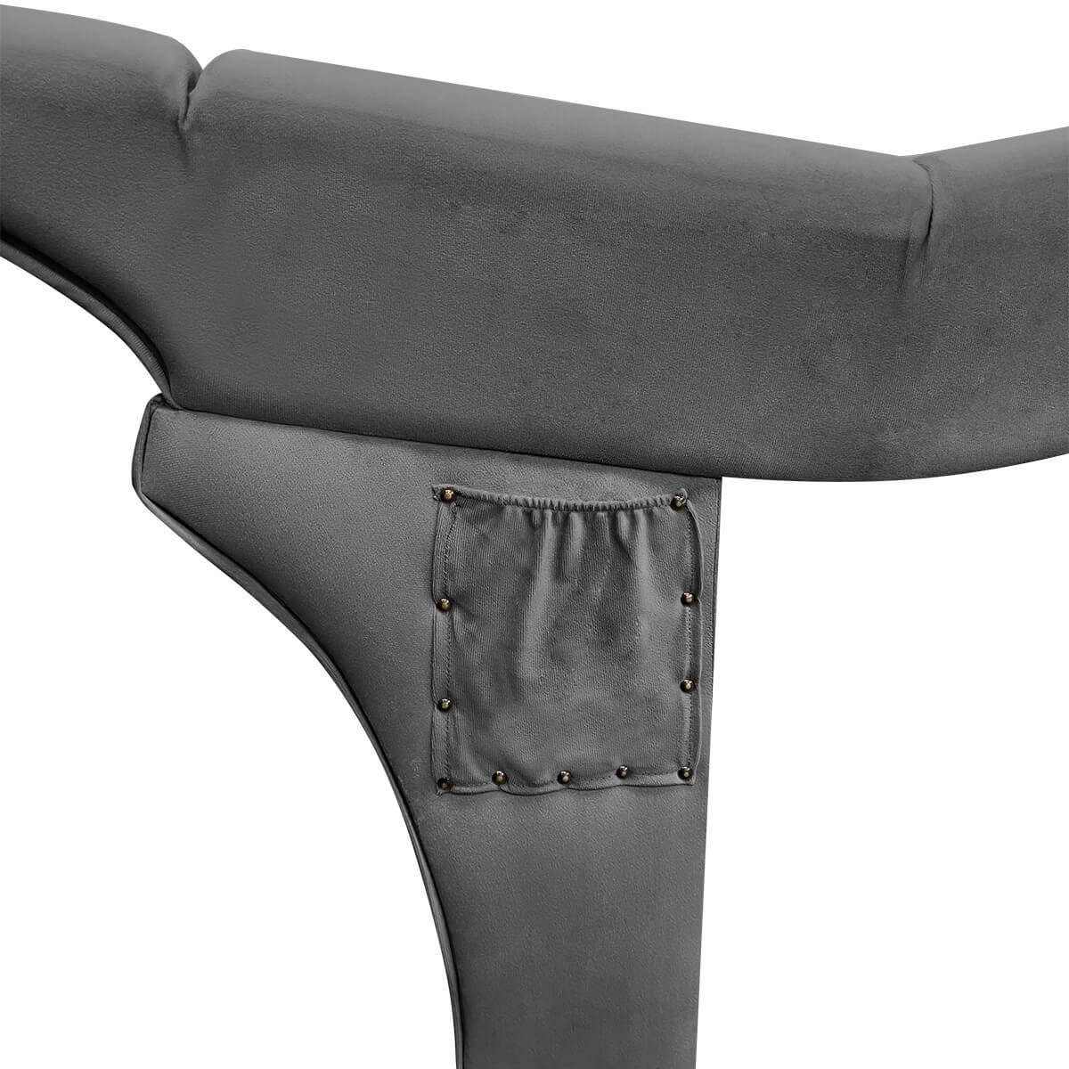 Maca Capitonê para Lash Design Salão Soft Veludo Cinza Grafite Sofa ...