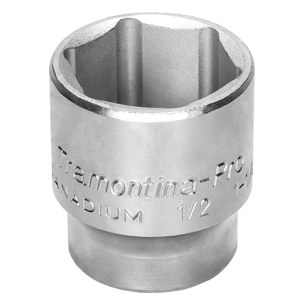 Soquete Sextavado em Aço Cromo Vanádio 1" - Encaixe 1/2" Tramontina Pro ...
