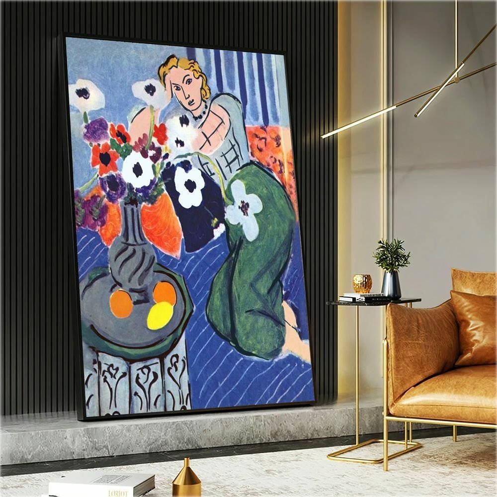 Quadro Decorativo Henri Matisse A Harmonia Odalisca Azul:60x40 cm ...