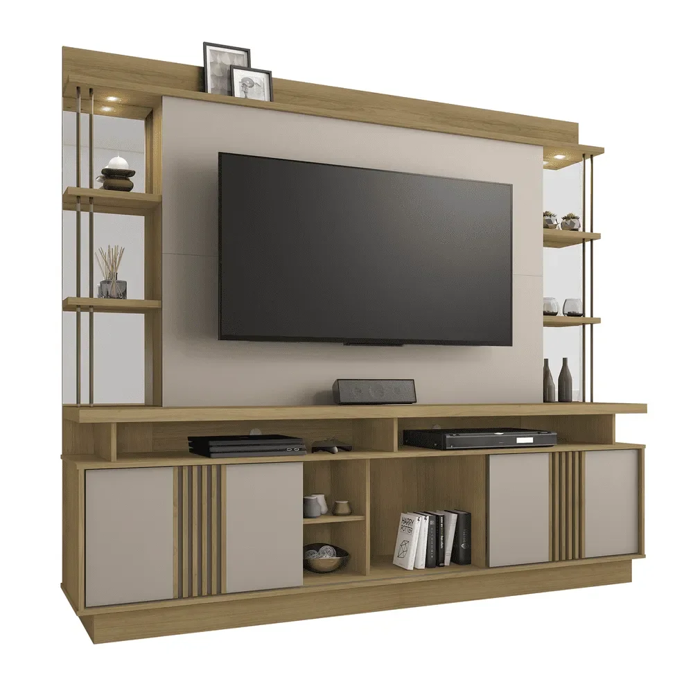 Estante Home 65 Polegadas Esplendor JCM:Noronha/Off White | MadeiraMadeira